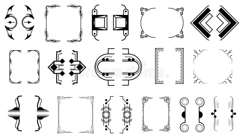 Set Black Simple Line Collection Different Doodle Brackets, Parentheses ...