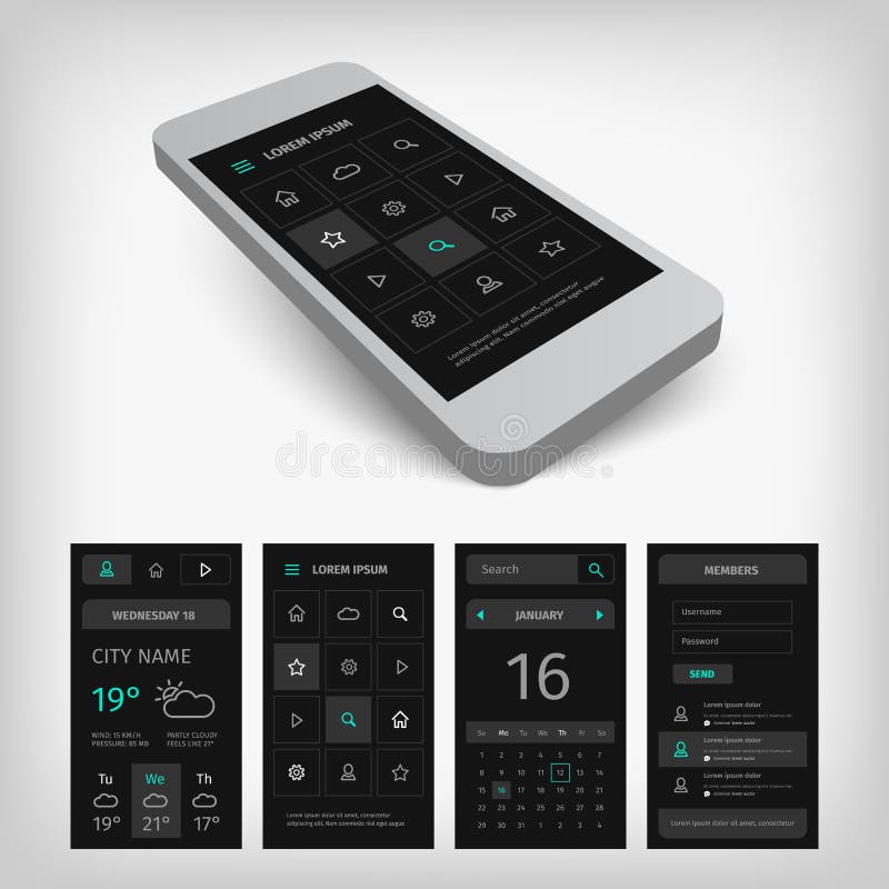 Black Login Interface Stock Illustrations – 3,941 Black Login Interface ...