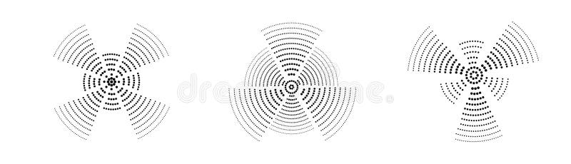 A Set of Black Sound Wave Rings, of Interrupted Lines and Dots . Rings ...