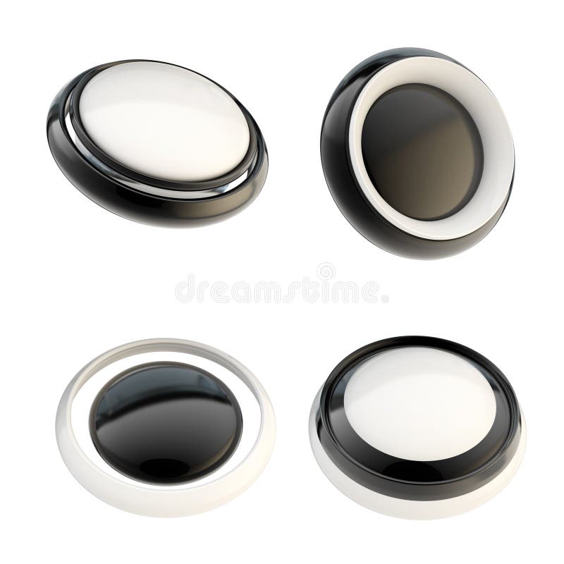 Set of Black Template Buttons Isolated Stock Illustration ...
