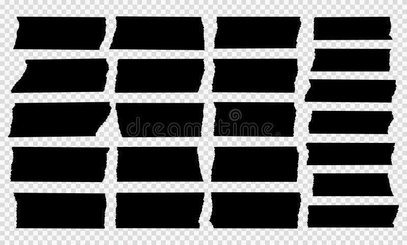 Set of Black Torn Paper Frames Stock Vector - Illustration of rough ...