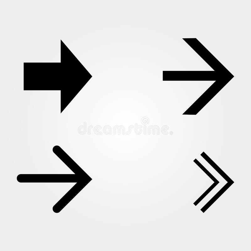 Set of Black Vector Arrows. Arrow Icon. Arrow Vector Icon. Arrow Stock ...