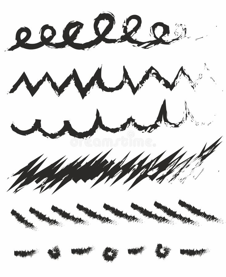 Set of Black Vector Brush and Marker Strokes Stock Vector ...
