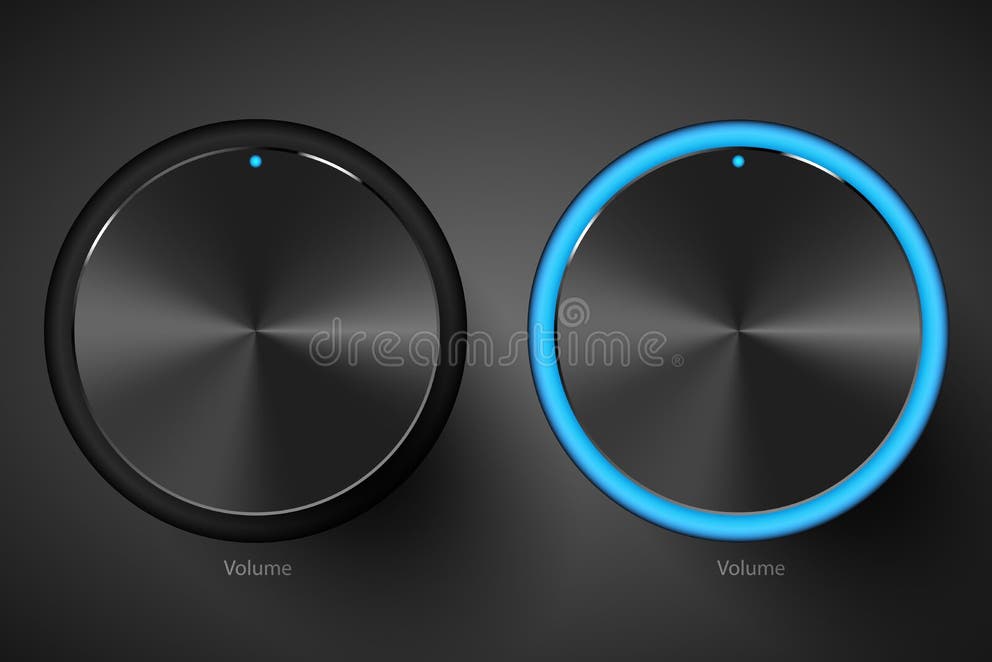 Set of Black Volume Controls. Stock Vector - Illustration of icon ...