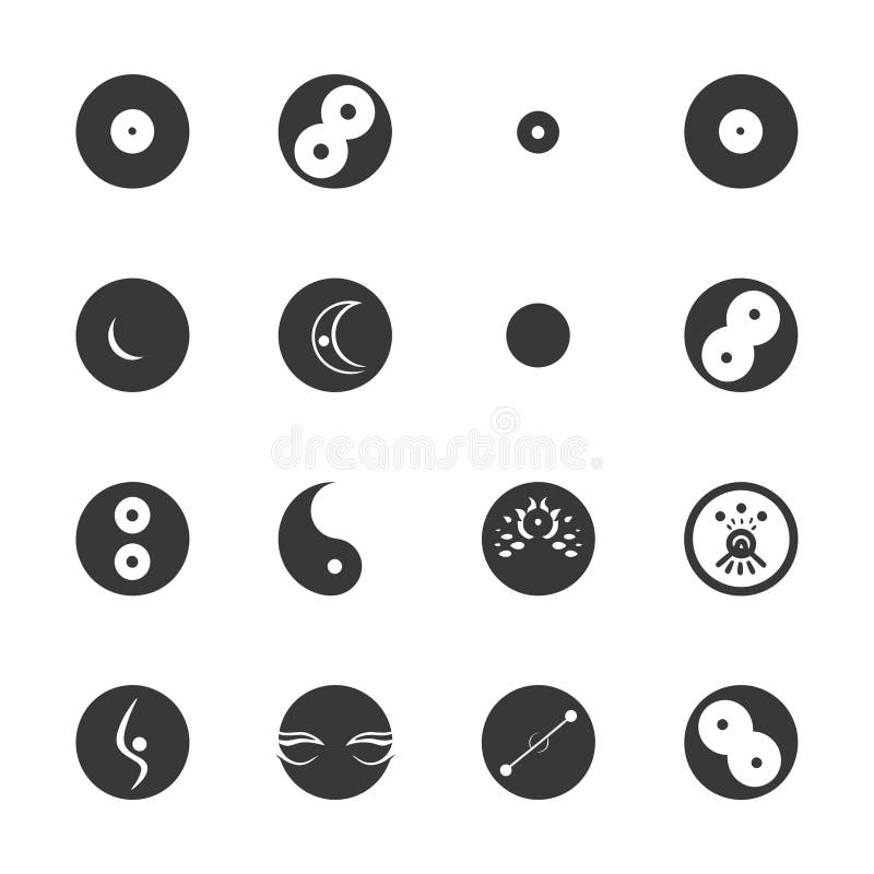 Collection of Abstract Circular Icons: Graphic Design Elements Stock ...