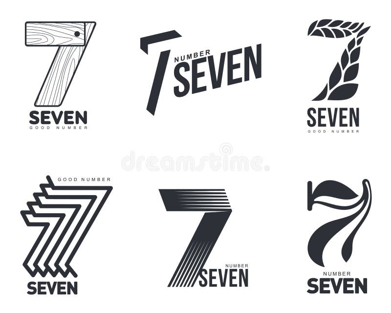 Seven Logo. Business Graphic Templates of Alphabet Letters Number 7 for ...