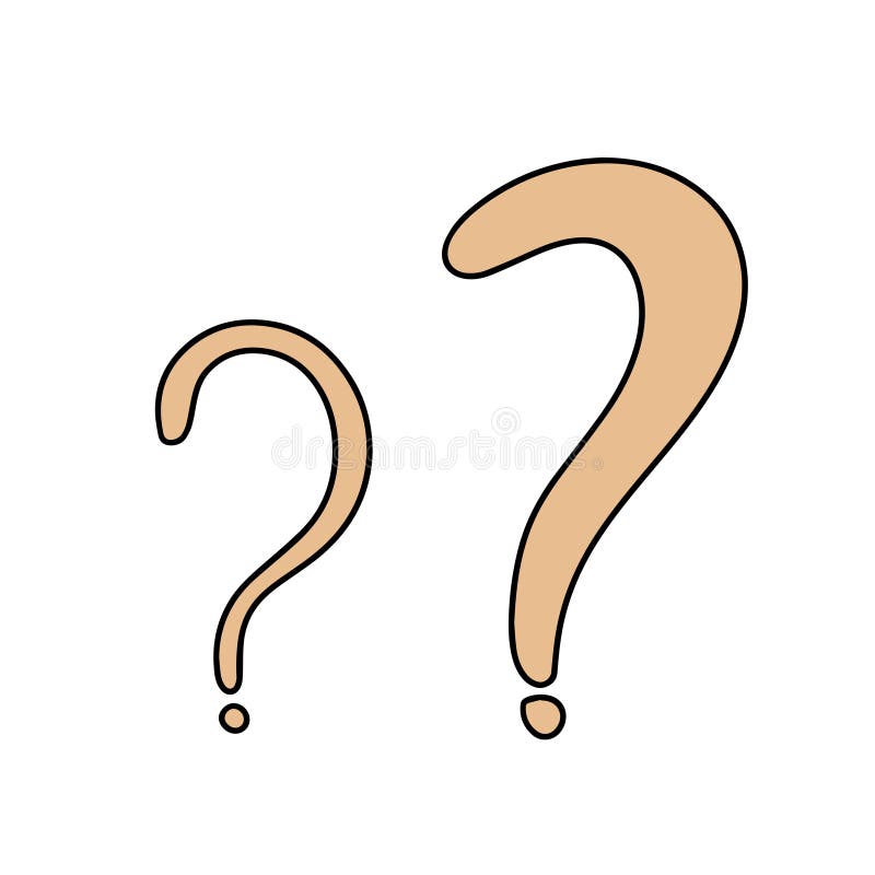 Set of Black and White Question Marks. Vector Illustration on White ...