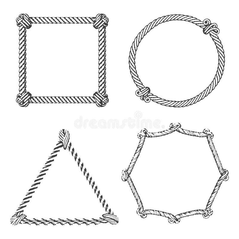 Rope Frames Black Stock Illustrations – 1,099 Rope Frames Black Stock ...