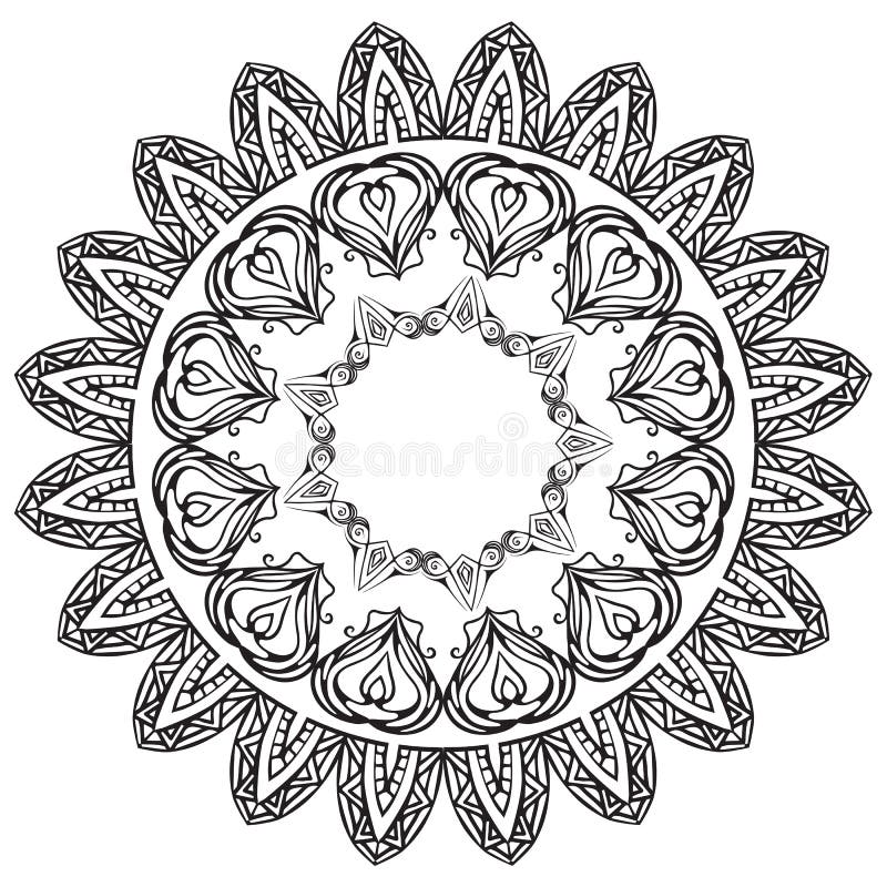 Set of Round Doodle Frames with Different Patterns. Stock Vector ...