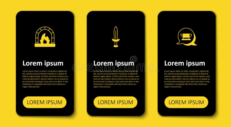 Set Blacksmith Anvil Tool, Medieval Sword and Oven. Business ...