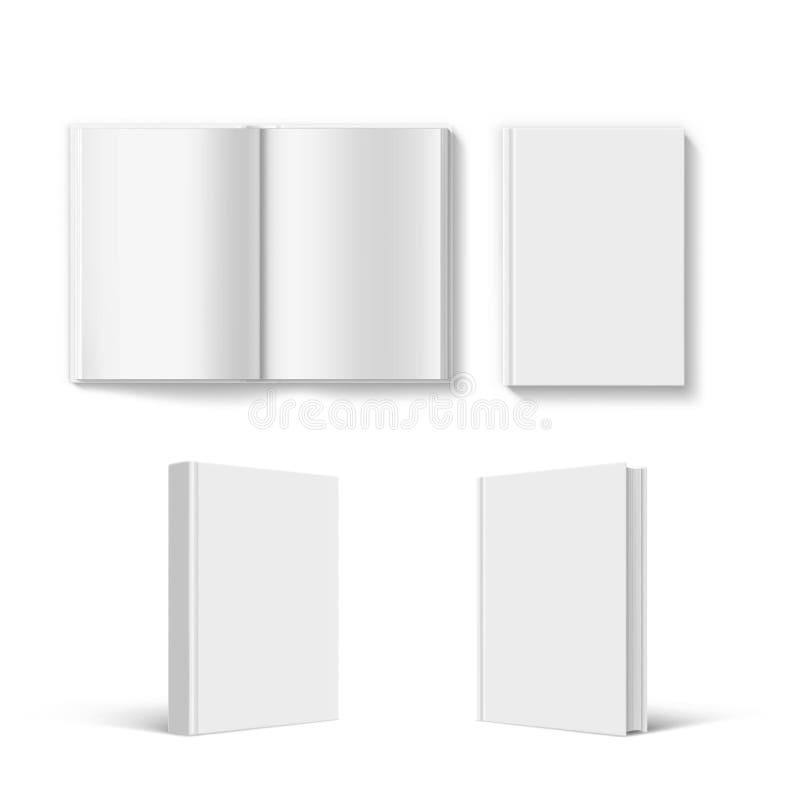 Blank Empty Cover Hardcover Book Stack Collection Stock Illustration ...