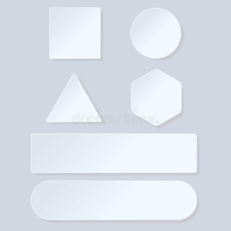 Set of Blank Buttons Icon. Template Design for Banners, Web or Mobile ...