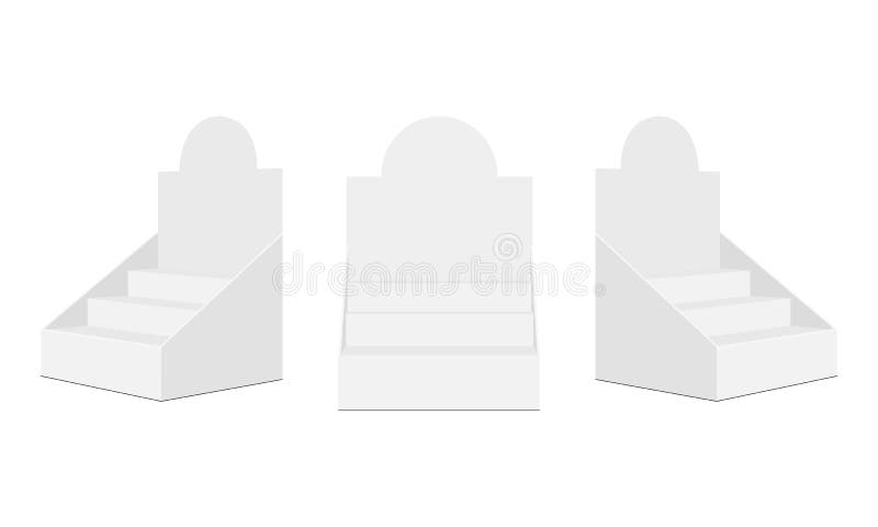 Set of Blank Cardboard Counter Display Boxes Mockups, Front and Side ...