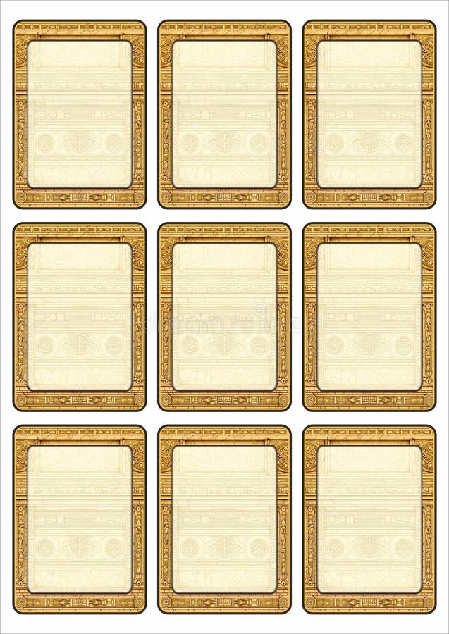A Set of Blank Cards for the Game on a White Background. Stone Frames ...