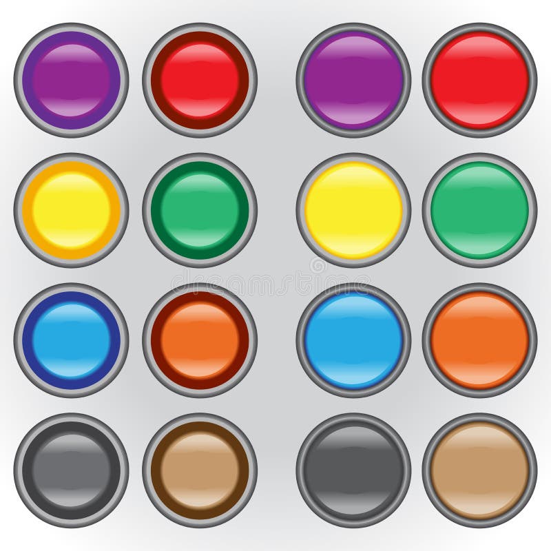 Set of blank circle icons stock vector. Illustration of glass - 75907645