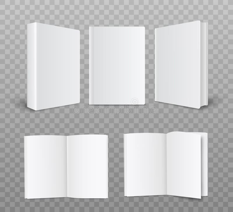 A Set of Blank and Empty Hardcover Paper Book Templates. Stock Vector ...