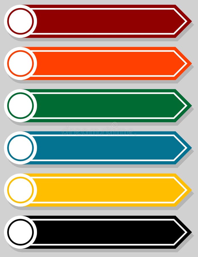 Set of Blank Infographic Pointers Stock Vector - Illustration of ...