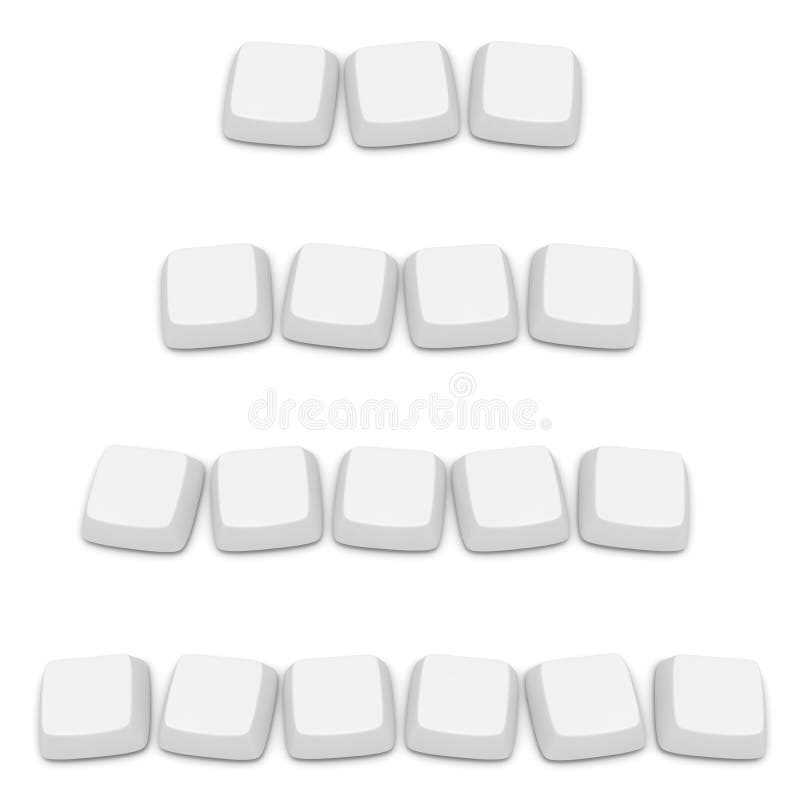 Set of blank keys stock illustration. Illustration of white - 20165650