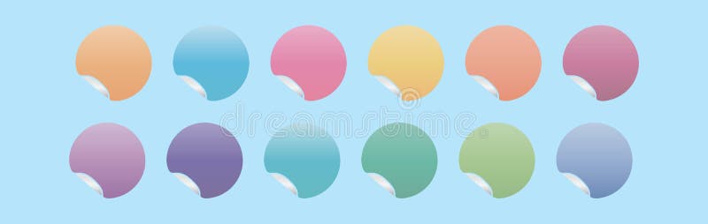 Set of Cartouche Cartoon Icon Design Template with Various Models ...