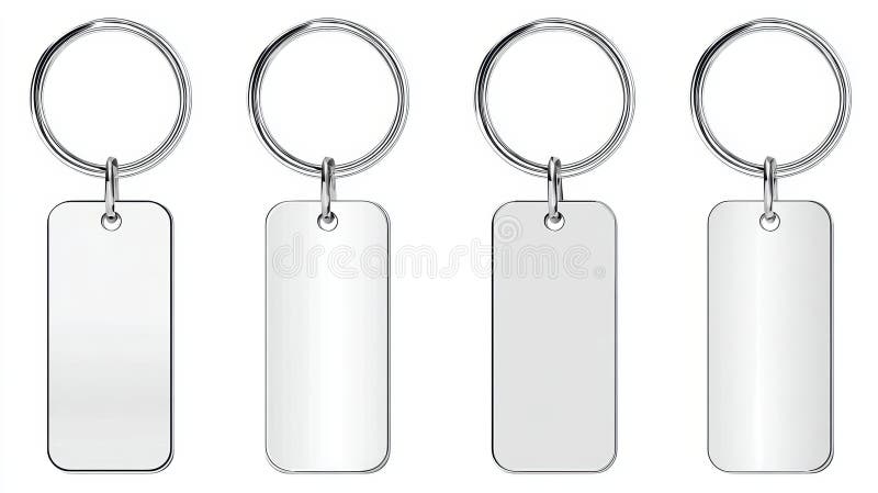 Set of Blank Metal Tags Vector, Silver Metallic Labels, Templates, and ...