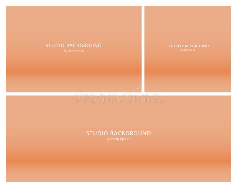 A Set of Blank Orange Studio Backgrounds. a Collection of Empty Studio ...