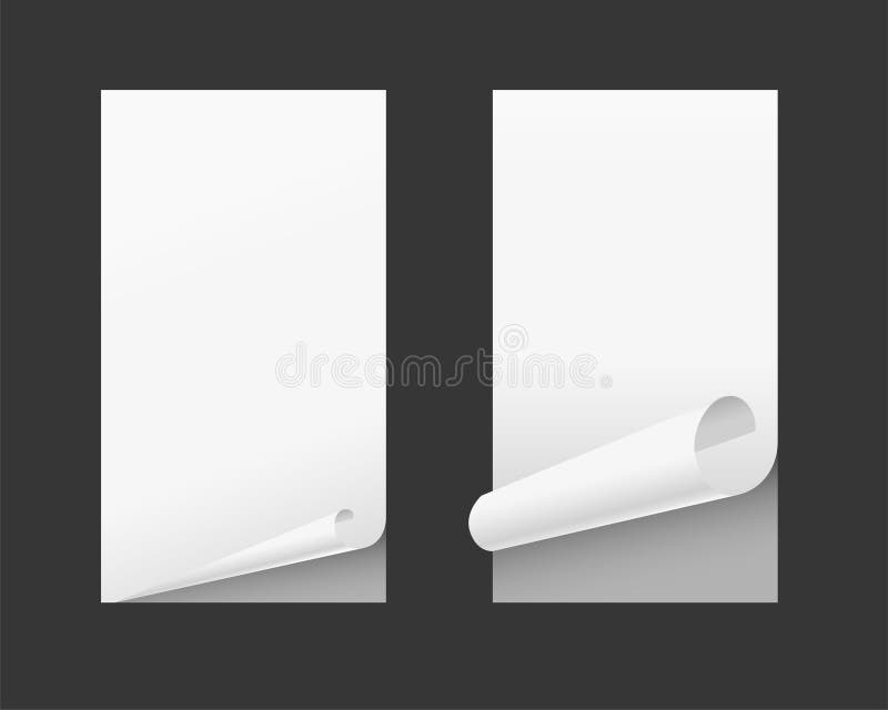 Set of Blank Page Flip Document Template Design Stock Illustration ...