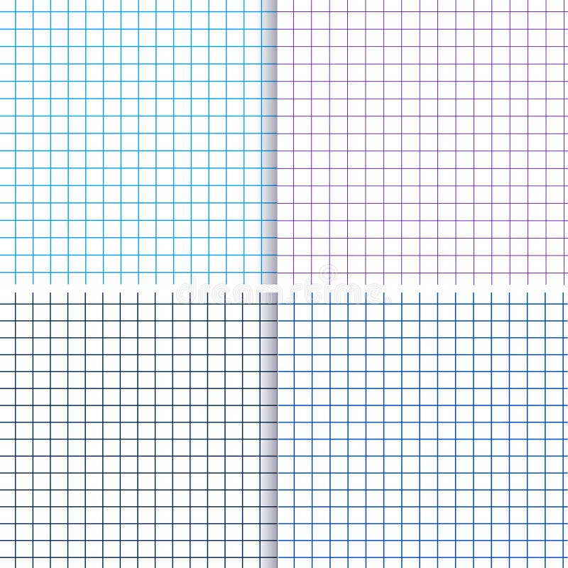 Blank Checked Copy-Book Sheet. Cell Template Stock Vector ...