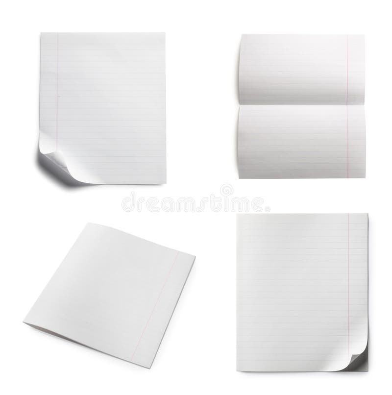 Set with Blank Paper Sheets on White Background Stock Image - Image of ...