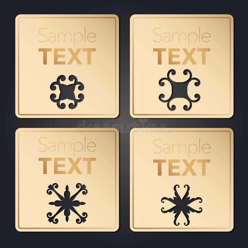 Set of Blank Paperwork Paper Tags, Labels, Stickers for Laser Cutting ...