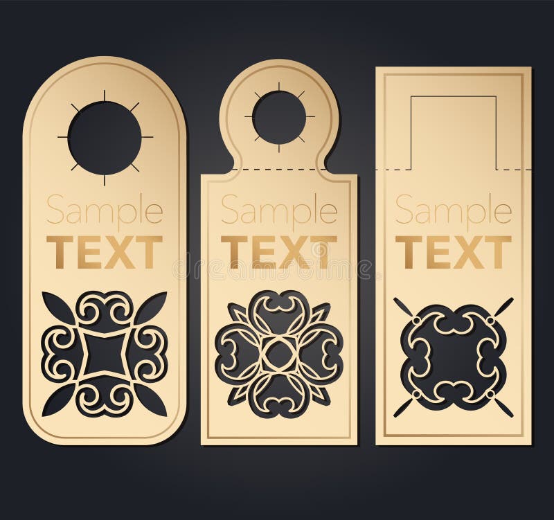 Set of Blank Paperwork Paper Tags, Labels, Stickers for Laser Cutting ...