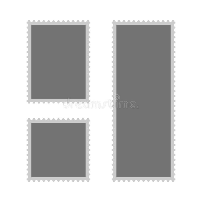 Set of Blank Postage Stamp Frames Vector Stock Vector - Illustration of ...