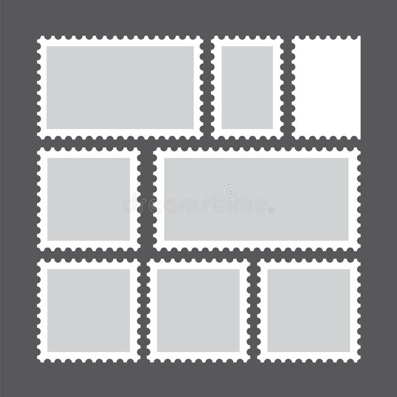 Set of Blank Postage Stamps. Vector Illustration. Stock Vector ...