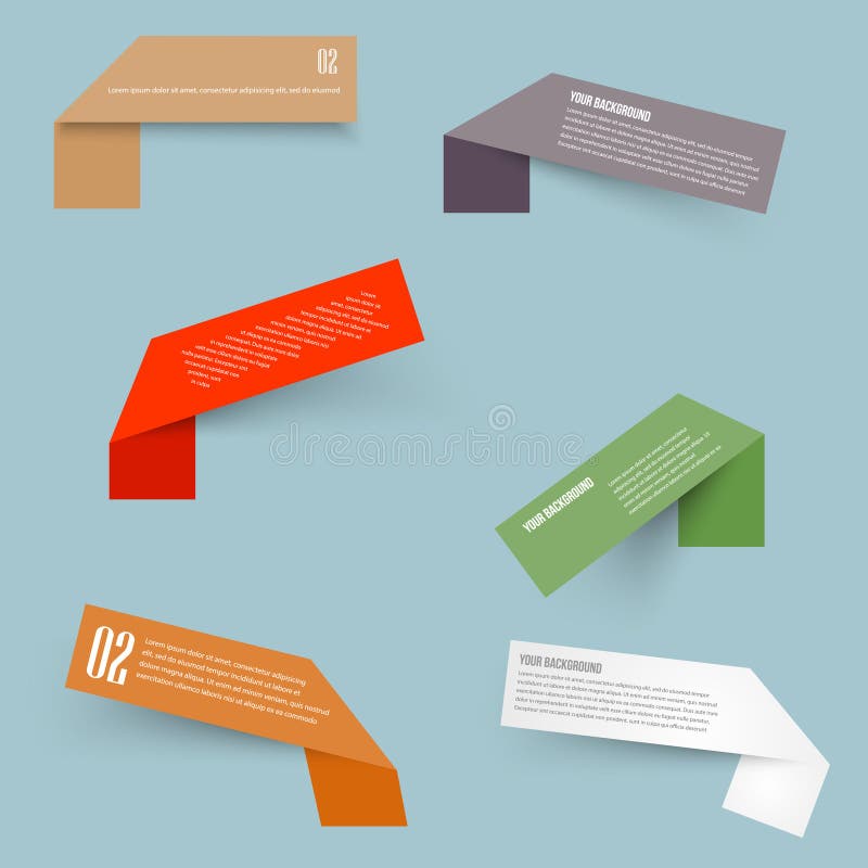 Set of Blank Rectangle Labels with Acute Stock Vector - Illustration of ...