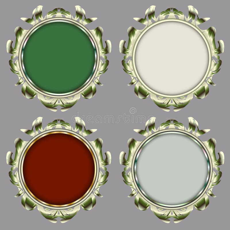 Set of Blank Retro Buttons, Banners, Stickers, Labels Stock Vector ...