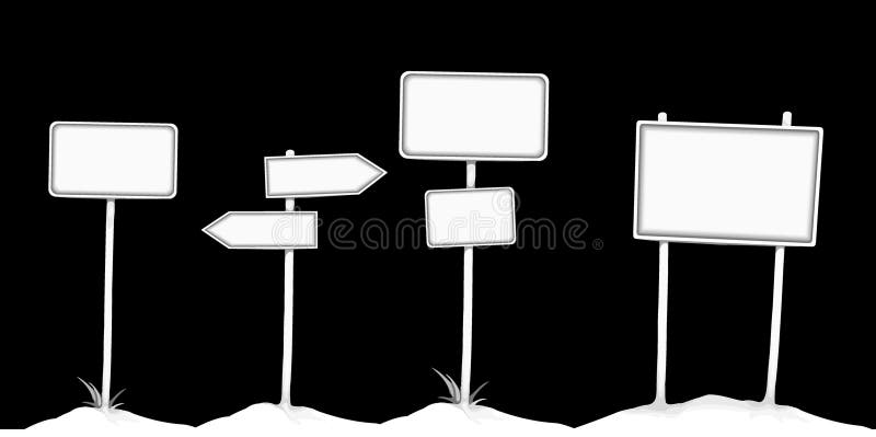 Set of blank signs stock vector. Illustration of frame - 10211311