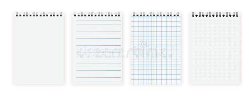 Set of Blank Spiral Notepad Notebook Stock Vector - Illustration of ...