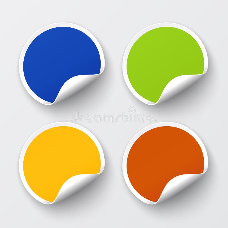 Set of blank stickers stock vector. Illustration of design - 41490403