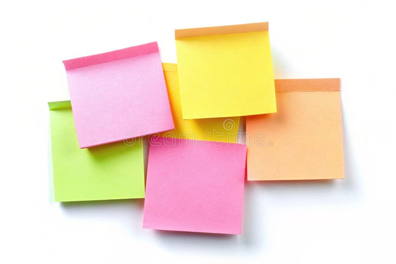 Blank Sticky Post-it Notes Isolated on White Background Stock ...