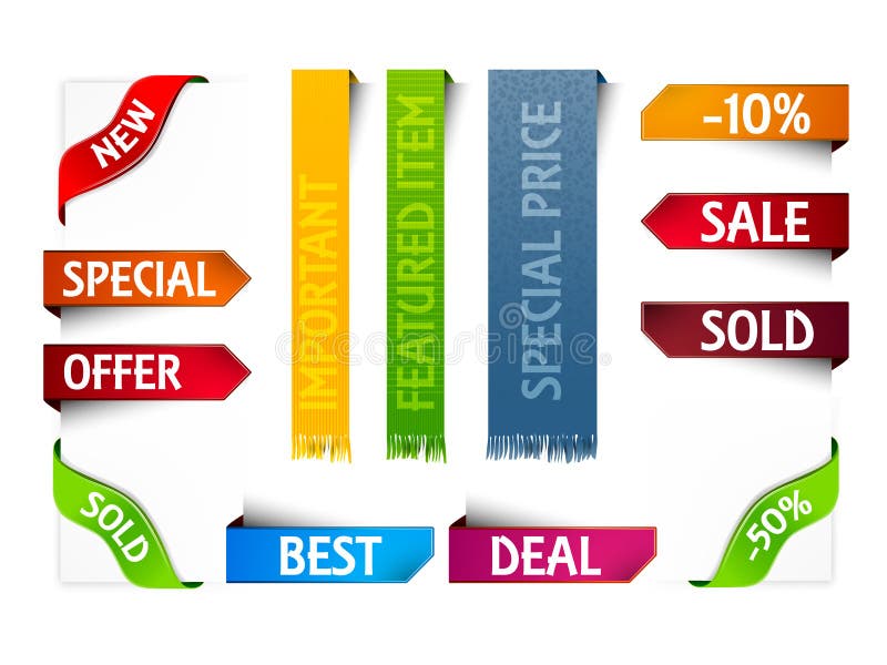 Big set of price tags stock vector. Illustration of flayer - 9875456