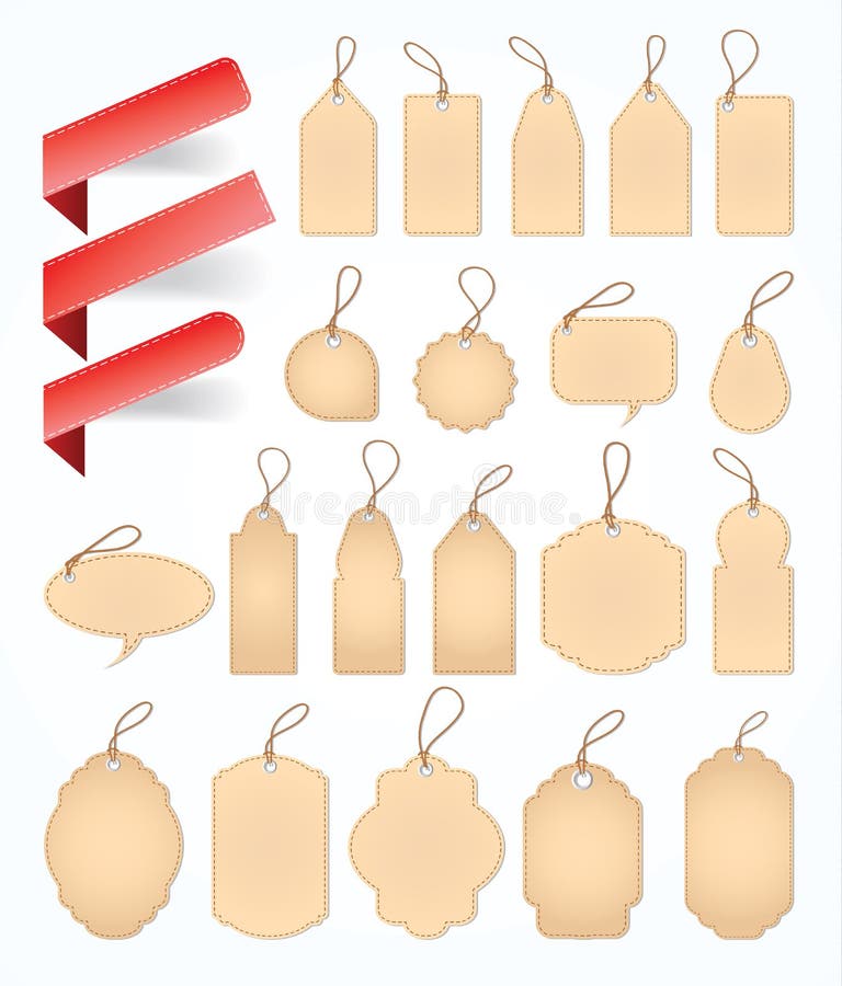 Set of Blank Tags. Vector Illustration Stock Vector - Illustration of ...