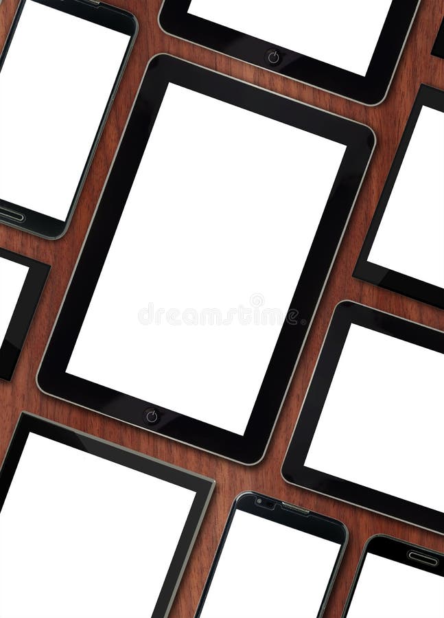 Set of Blank Templates Digital Devices Stock Photo - Image of computer ...