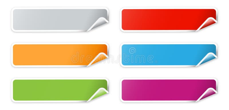The Set of Blank Web Banners Stock Vector - Illustration of paper ...