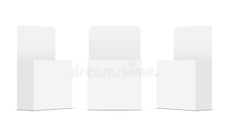 Set of Blank White Packaging Boxes with Rounded Top Stock Vector ...