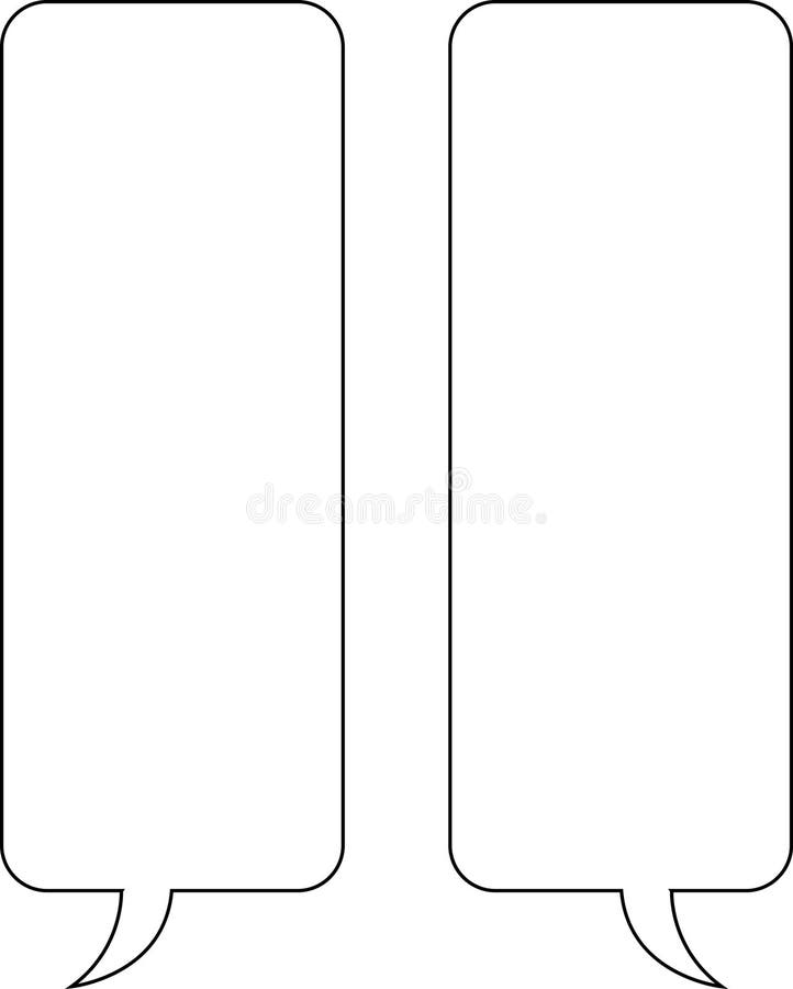 Set of Blank White Speech Bubble in Flat Design, Chatting Box, Message ...