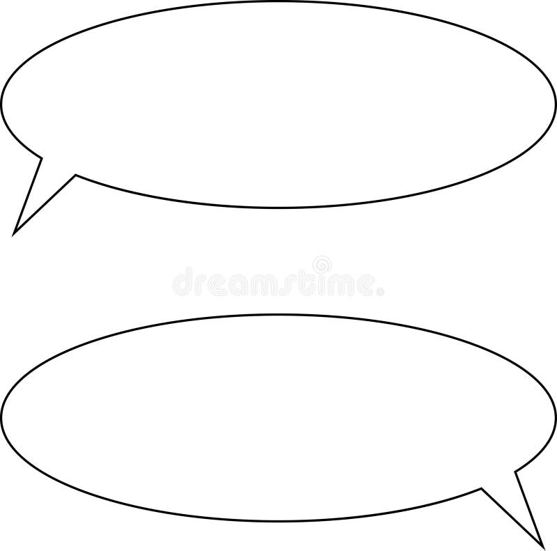 Set of Blank White Speech Bubble in Flat Design, Chatting Box, Message ...