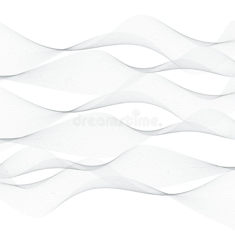 Abstract Waves, Grey Lines on White Background Stock Vector ...