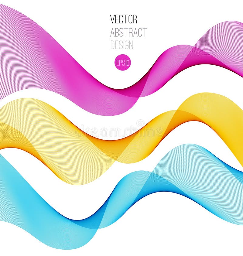 Set of blend abstract wave stock vector. Illustration of bright - 57169644
