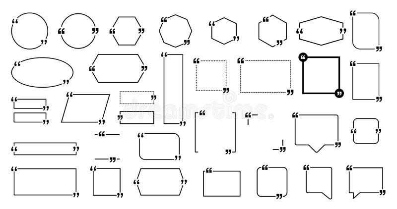 Set of Block Quote. Quote Frames and Quote Marks Collection ...