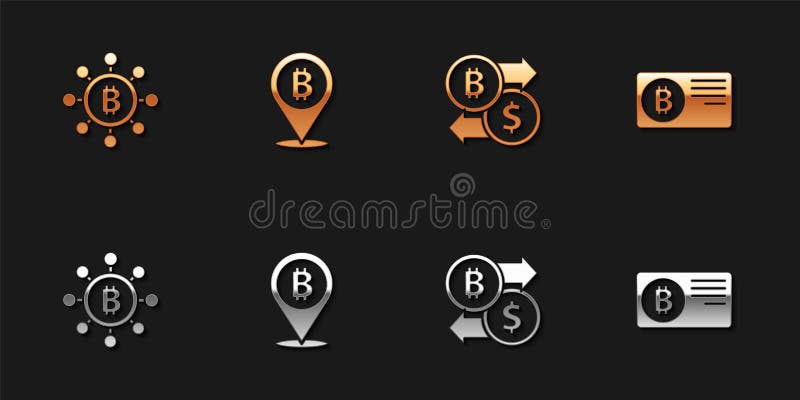 Set Blockchain Technology Bitcoin, , Cryptocurrency Exchange and Credit ...