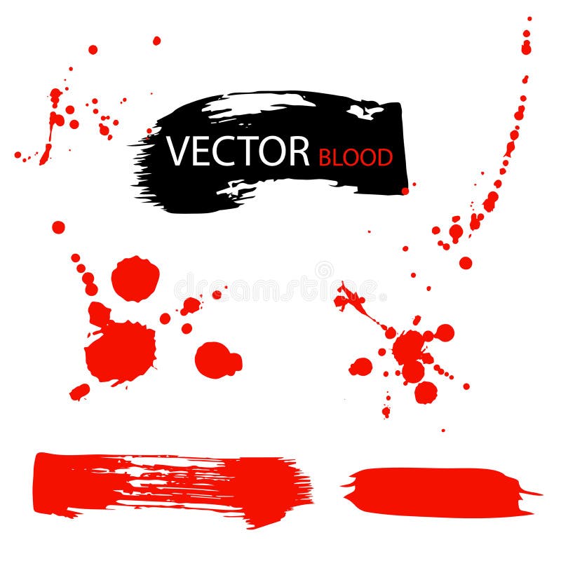 Set of blood stock vector. Illustration of grunge, modern - 90677818